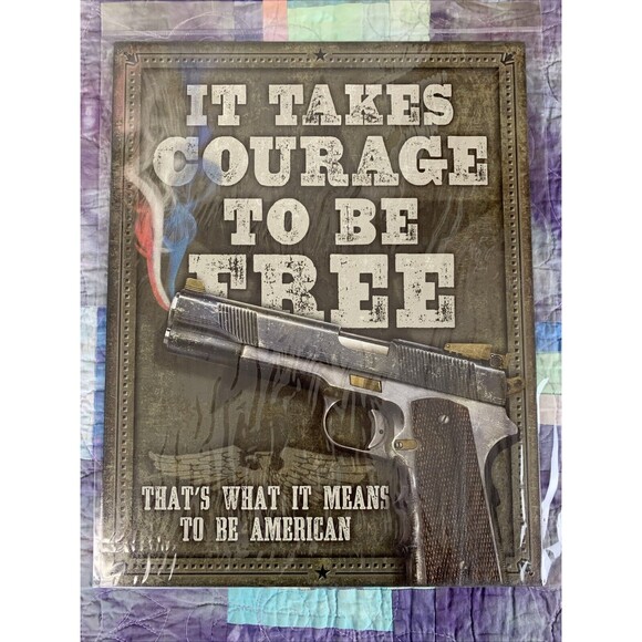 Desperate | Wall Decor | Courage To Be Free Metal Tin Sign Patriotic ...